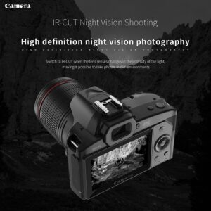 4K 64MP HD Night View Digital Camera with 3in IPS Color Display, WiFi, 16X Digital Zoom, 120 Degree Wide Angle, and Fill Light for Nighttime Shooting