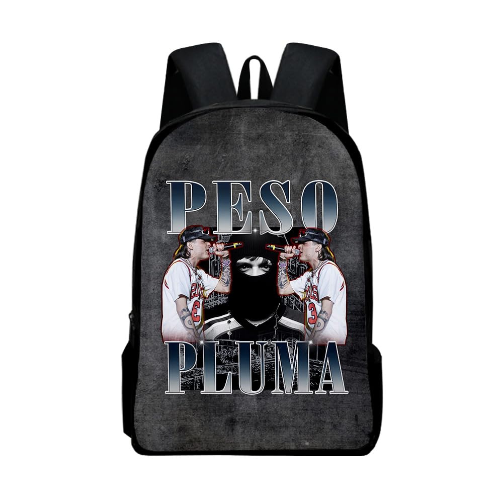 WYLINGER Peso Pluma Backpack Doble P 2023 World Tour Musician Oxford Cloth Travel Bag Style Adjustable Strap Bag