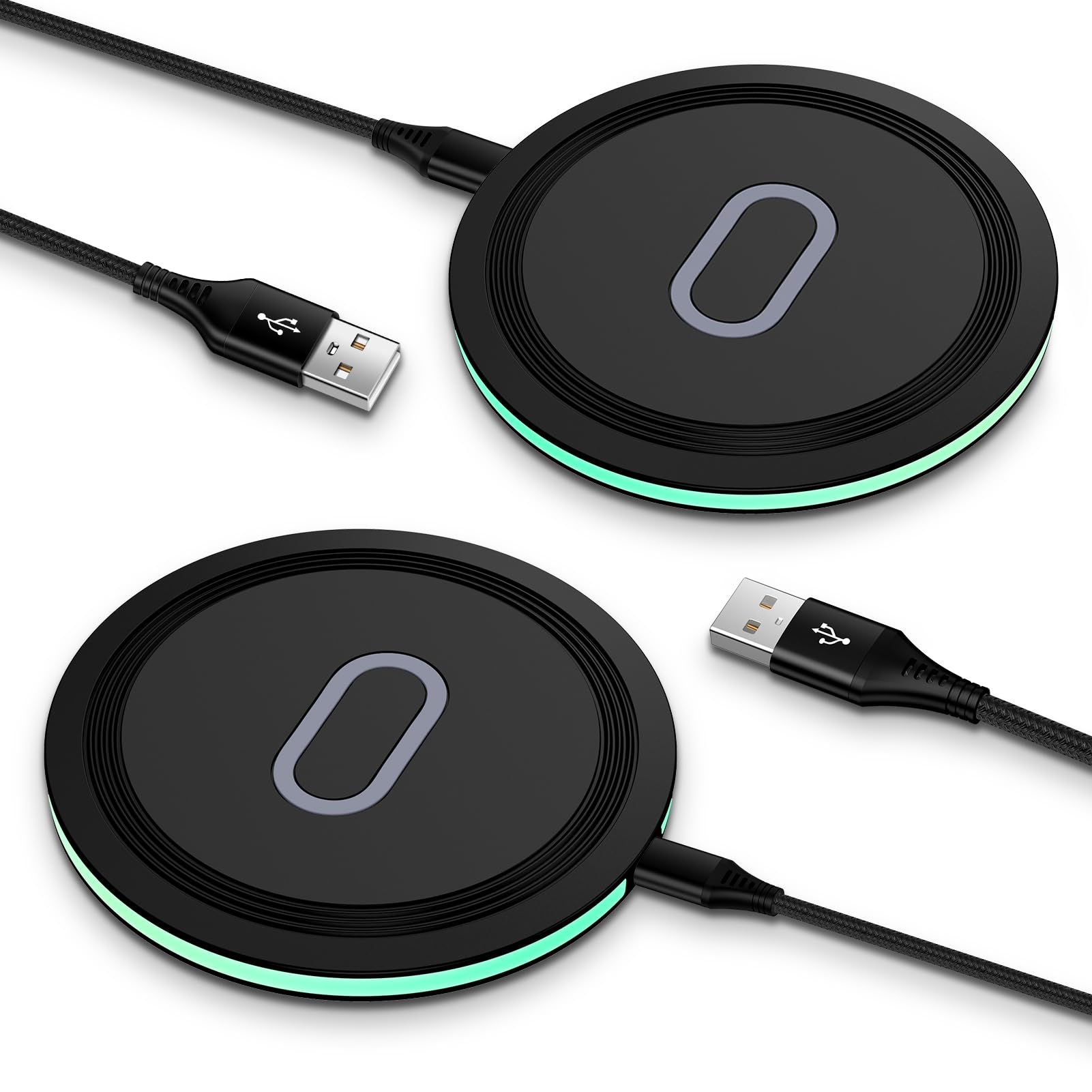 Samsung Fast Wireless Charger Pad, 2 Pack 15W Wireless Charging Pad Fast Charging Station for Samsung Galaxy S24 S23 FE S23 S22 S21 Note 20,iPhone 15 14 13 12 Pro Max,Google Pixel 8a 8Pro 7a 7Pro 6