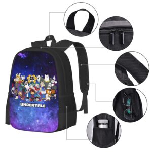 Wiqodme Un-der_tale Backpack Men Women Computer Bag Laptop Daypack for Casual Travel