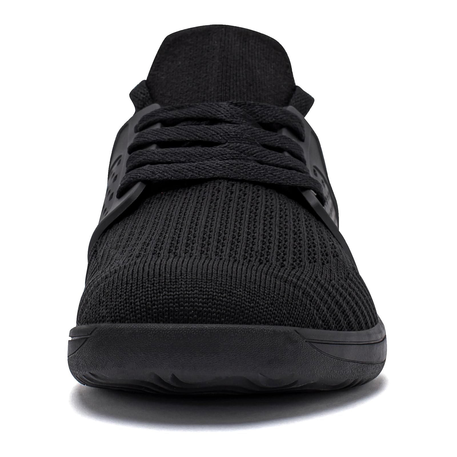 HOBIBEAR Wide Minimalist Barefoot Shoes Mens Womens Walking Sneakers Shoes | Zero Drop Sole | Optimal Relaxation (All Black,Women 8.5 Wide/Men 7 Wide)