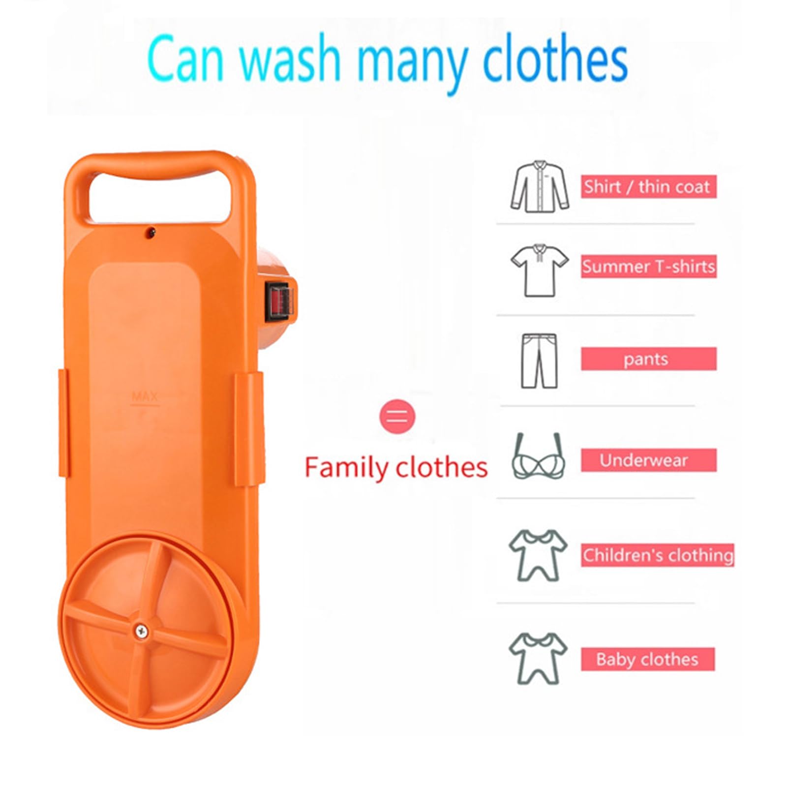 Portable Mini Washing Machine, Bucket Mounted Washing Machine, Compact Semi Automatic Washer Laundry with Digital Display and Leakage Protection Fit for Dormitories Apartment