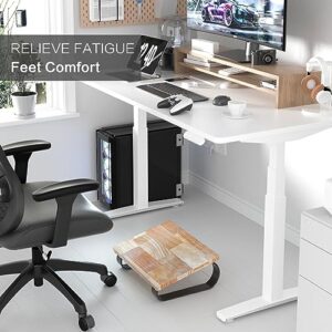 Evfiuha Under Desk Foot Rest and Office Desk Accessory, Ergonomic Foot Rest for Office Use,All-Day Pain Relief and Leg Support Stool, Desk Footrest for Work, Gaming, and Home Office Women Gift (Flat)