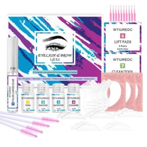 omysda lash lift and brow lamination kit, 2 in 1 professional eyebrow lamination and lash perm kit for salon and diy home use, 6-8 weeks long lasting