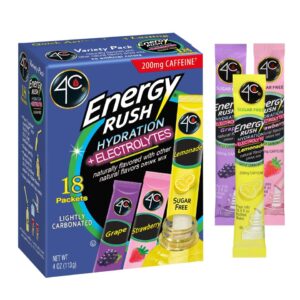 4c energy rush psd with electrolytes 18ct variety pack stix (lemonade/strawberry/grape - 6 of each stix)