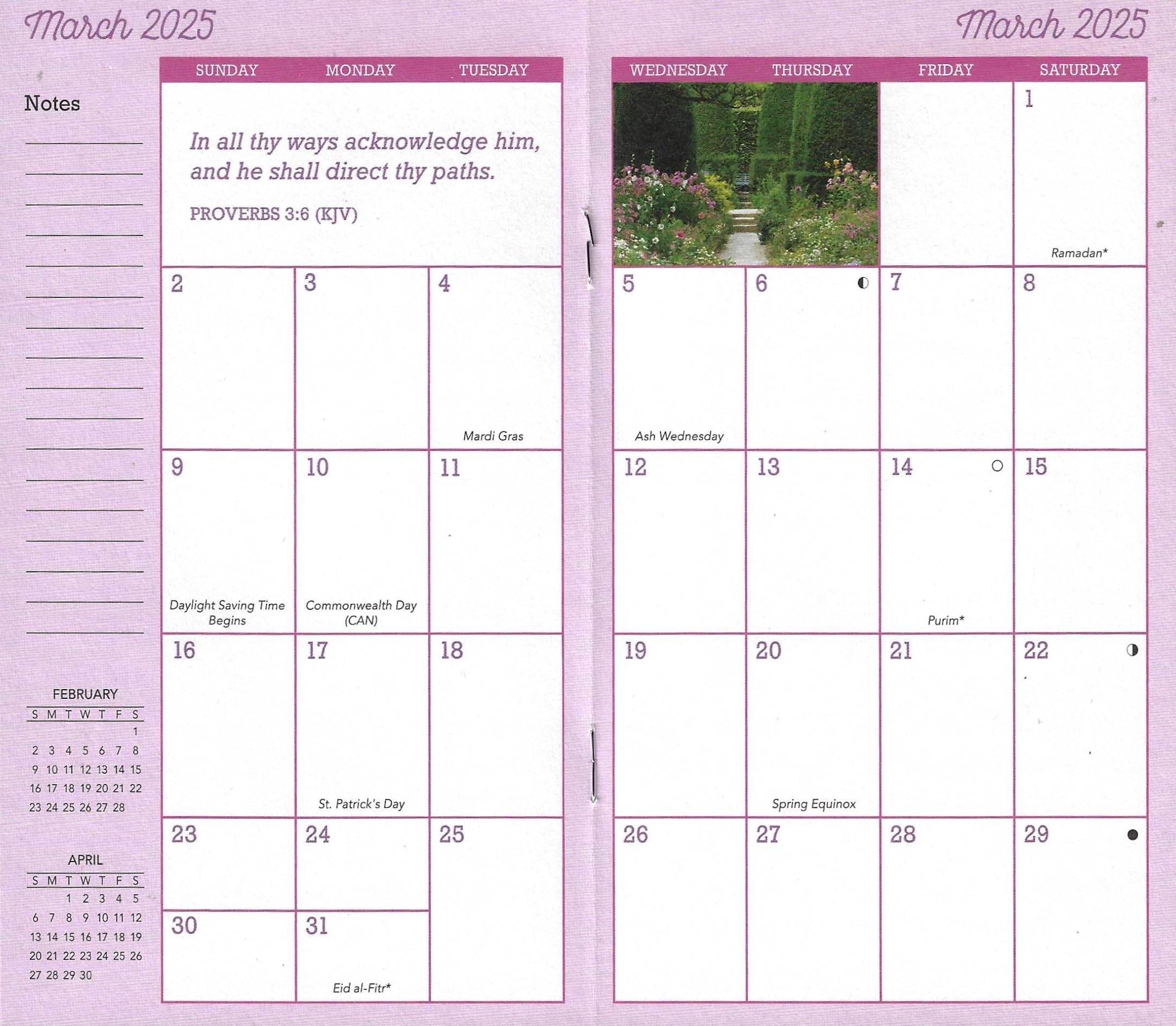 MTT Gardens (Religious) 2024-2025 Two Year Planner for Scheduling, Planning, and Organizing