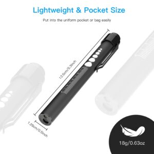 COSOOS 2 Rechargeable Pen Lights with Pupil Gauge & Ruler, Mini LED Penlights for Nurses Doctor, Warm/White Light with Clip, USB-C Rechargeable Penlight Flashlight Gift for Nursing Student