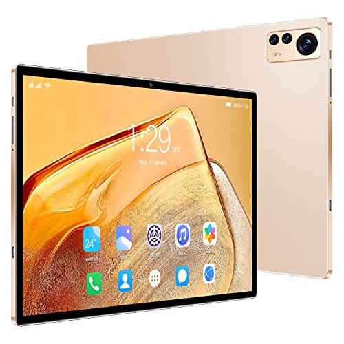 X12 Android 12 Tablet 10 inch Tablets 6GB+128GB 1280x1024 IPS 8 Core 128GB Expand (Gold)