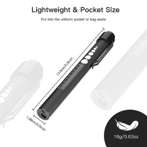 SEVENKA 2 Rechargeable Pen Lights with Pupil Gauge & Ruler, LED Penlights for Nurses Doctors, USB-C Rechargeable, Warm/White Light, Pocket Clip, Penlight Flashlights for Nursing Student