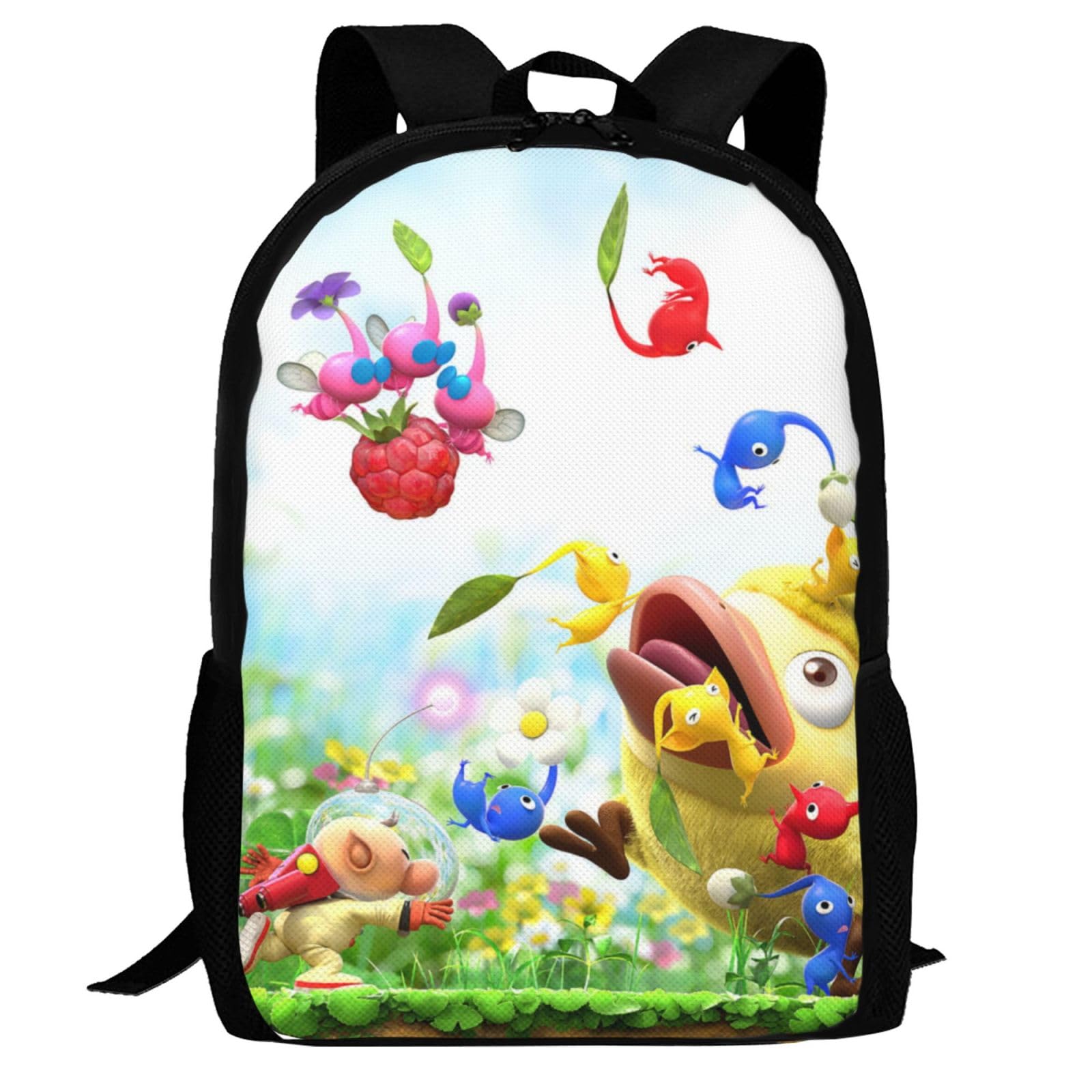 RACEK Fashion Game Pik-min Backpack Cartoon Lightweight Travel Computer Bag Casual Daypack Cute Daybag With Adjustable Straps For Unisex