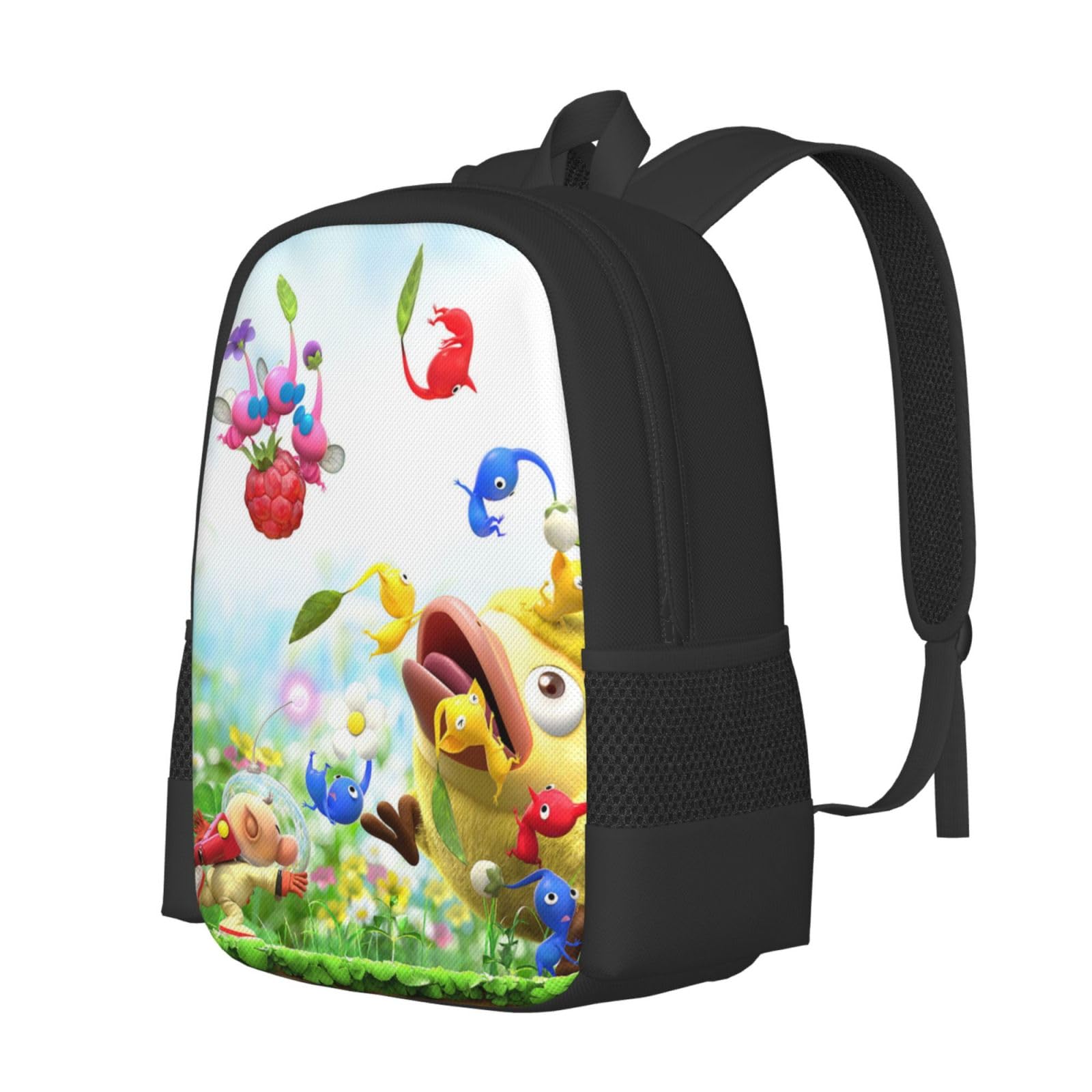 RACEK Fashion Game Pik-min Backpack Cartoon Lightweight Travel Computer Bag Casual Daypack Cute Daybag With Adjustable Straps For Unisex