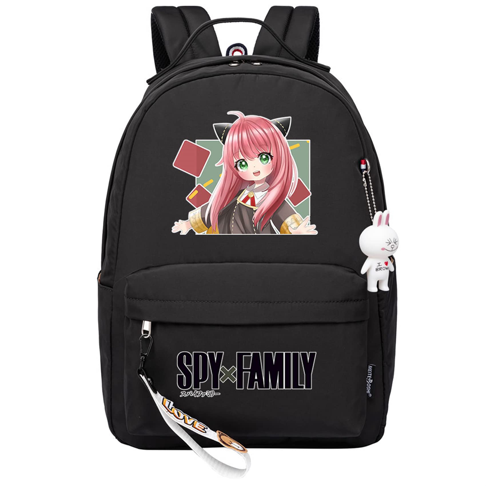 Potekoo Lightweight Durable Casual Daypacks for Teenager Anime Graphic Knapsack-Wear Resistant Canvas Book Bag