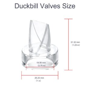 SKYWOT Pack of 6 Duckbill Valves for Wearable Breast Pump Hands Free Accessories Universal Duckbill Valves etc,Original Part Accessories Replacement,BPA Free