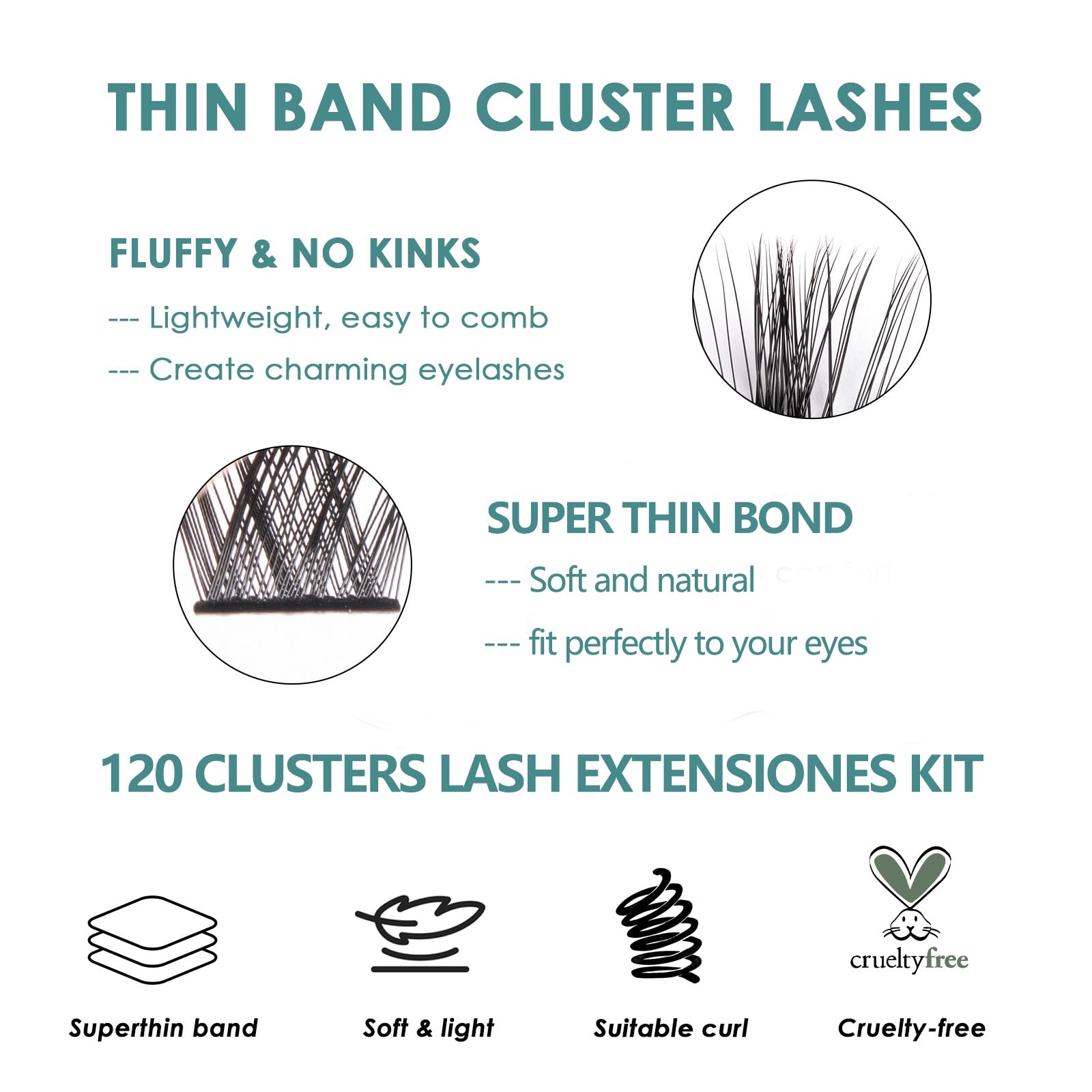 SISILILY Lash Extension Kit 120 Lash Clusters with Lash Bond and Seal and Lash Applicator C D Curl Cluster Eyelash Extensions Waterproof Long Lasting Individual Lashes Mega Look 10-16mm (S28-Mix)