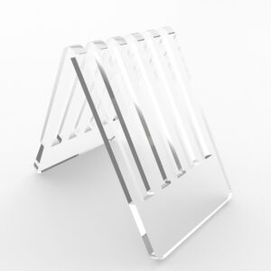 Vray Designs LLC Clear Acrylic File Holder -Office Desk File Organizer | Premium 6mm Acrylic Organizer with 5 Sections | File Folder Holder, Mail Organizer, Acrylic Desk Organizer | Made in USA (FH1)