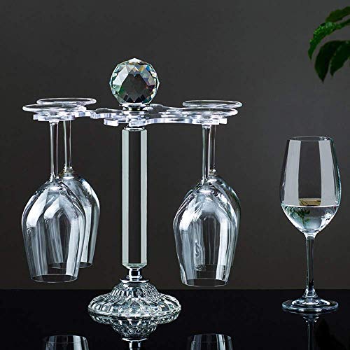 LAJUU Wine Racks,Crystal Wine Glass Rack Upside Down Creative Cylindrical Crystal Wine Glass Rack Restaurant Home Crystal Wine Glass Holder Wine Glass