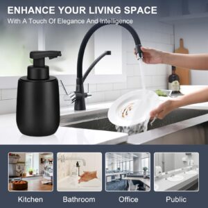 Automatic Soap Dispenser Liquid Hand Free Soap Dispenser Rechargeable Soap Dispenser Touchless Soap Dispenser Smart Electric Auto Dish Soap Dispenser for Bathroom, Kitchen, Commercia Black