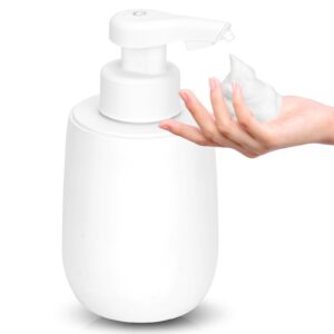 automatic soap dispenser foaming hand free soap dispenser foam rechargeable soap dispenser touchless soap dispenser smart electric auto dish soap dispenser for bathroom, kitchen, commercia white