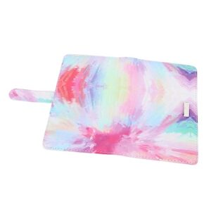 3 Inch Photo Album High Transparency Security Protection for Instant Camera Photo Album PU Leather Cover for Movie Tickets (Pink Tie Dye)