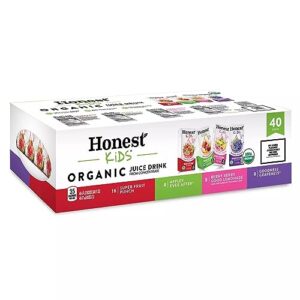 Honest Kids Organic Juice Drink Assorted Variety Pack, 6 Fl Oz, (40 Count)