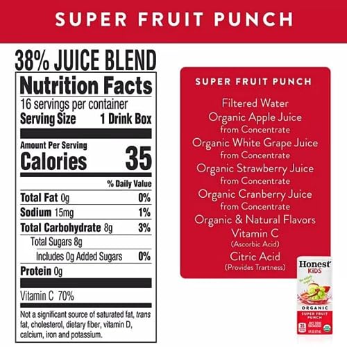 Honest Kids Organic Juice Drink Assorted Variety Pack, 6 Fl Oz, (40 Count)