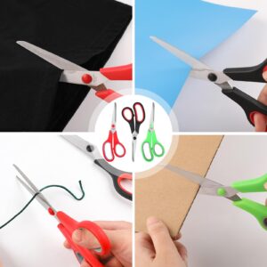 Scissors Set of 3-Pack, 8" Scissors All Purpose Comfort-Grip Handles Sharp Scissors for Office Home School Craft Sewing Fabric Supplies, High/Middle School Student Teacher Scissor, Right/Left Handed