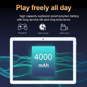 Tablet Android 10.1 Inch IPS Screen Bluetooth Tablet with 2GB RAM+16GB ROM, GPS, Call, Double SIM Double Standby Full Netcom Gaming Tablet Electronics for Men College Supplies Girlfriend Gifts (Gold)