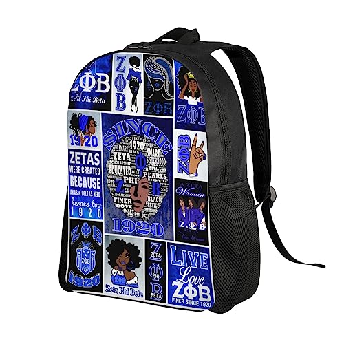 Raoirlw Zeta Phi Sorority Paraphernalia Gifts Backpack Laptop Bag Large Casual Backpack