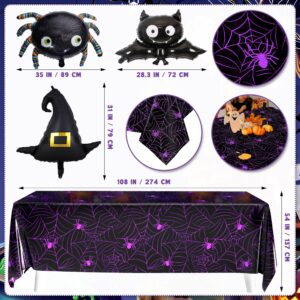 Halloween Gender Reveal Decorations Pack A Baby Is Brewing Party Supplies Include Balloons Tablecloth Backdrop Cake Topper 3D Bat Spider Wall Sticker Baby Shower Decorations Kits (Gender-01)