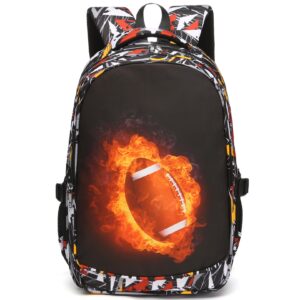 football backpack for boys kids bookbags school bags for elementary kindergarten preschool children middle school teens cool book bags for child ages 8-12 school stuff mochilas para niños de 8 años