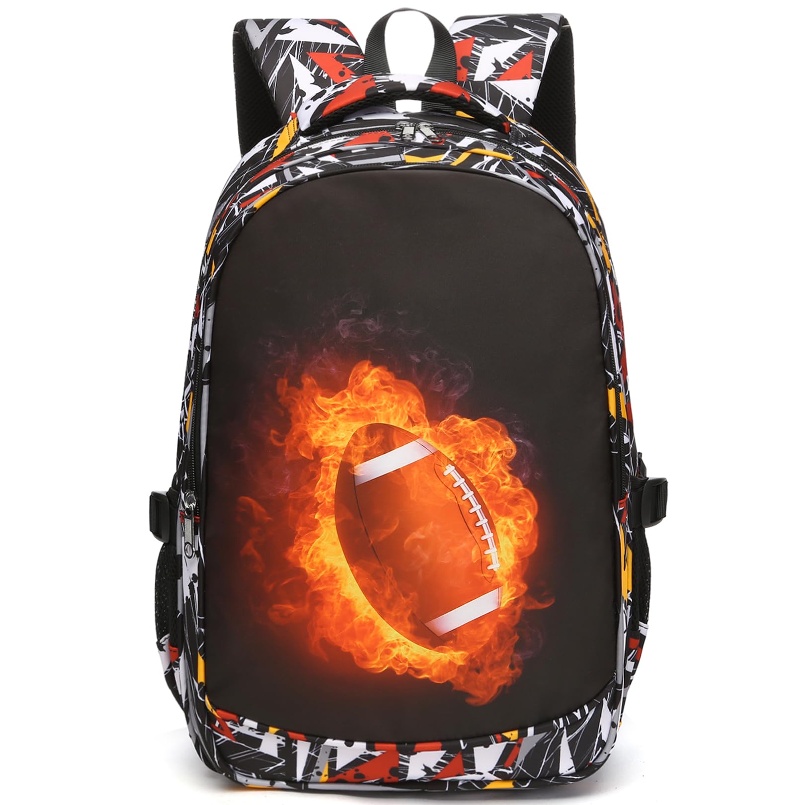 Football Backpack for Boys Kids Bookbags School Bags for Elementary Kindergarten Preschool Children Middle School Teens Cool Book Bags for Child Ages 8-12 School Stuff Mochilas para Niños de 8 Años