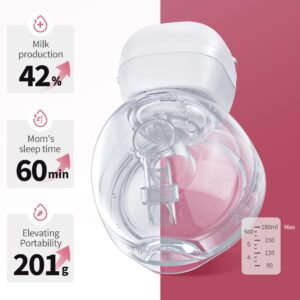 Wearable Breast Pump Hands Free Breast Pump 12 Levels 3 Modes Electric Breast Pump with 1200mAh Battery,Leak-Proof Design,Low Noise,21/24/27mm Flange Inserts,All-in-One Painless Breastfeeding,2 Pack