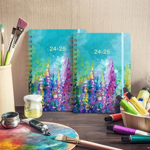 2024-2025 Planner - Planner/Calendar 2024-2025, Jul 2024 - Jun 2025, 2024-2025 Planner Weekly and Monthly with Tabs, 6.3" x 8.4", Hardcover with Back Pocket + Thick Paper - Oil Painting