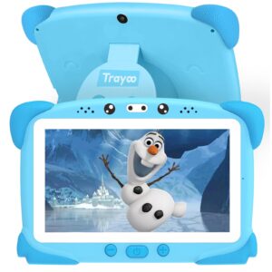 kids tablet 7 toddler tablet for kids, 32gb tablet for toddler learning, children tablet with wifi, camera, ips screen, parental control, pre-installed apps, for boys girl（blue）