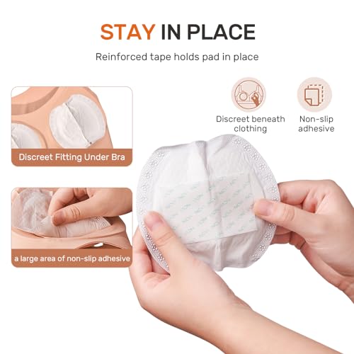 NCVI Nursing Pads Disposable, Super Absorbent and Keep Dry, Breast Pads for Leaking Milk, Soft &Thin Nipple Pads for Nursing Moms, Breastfeeding Essentials, 60 Count