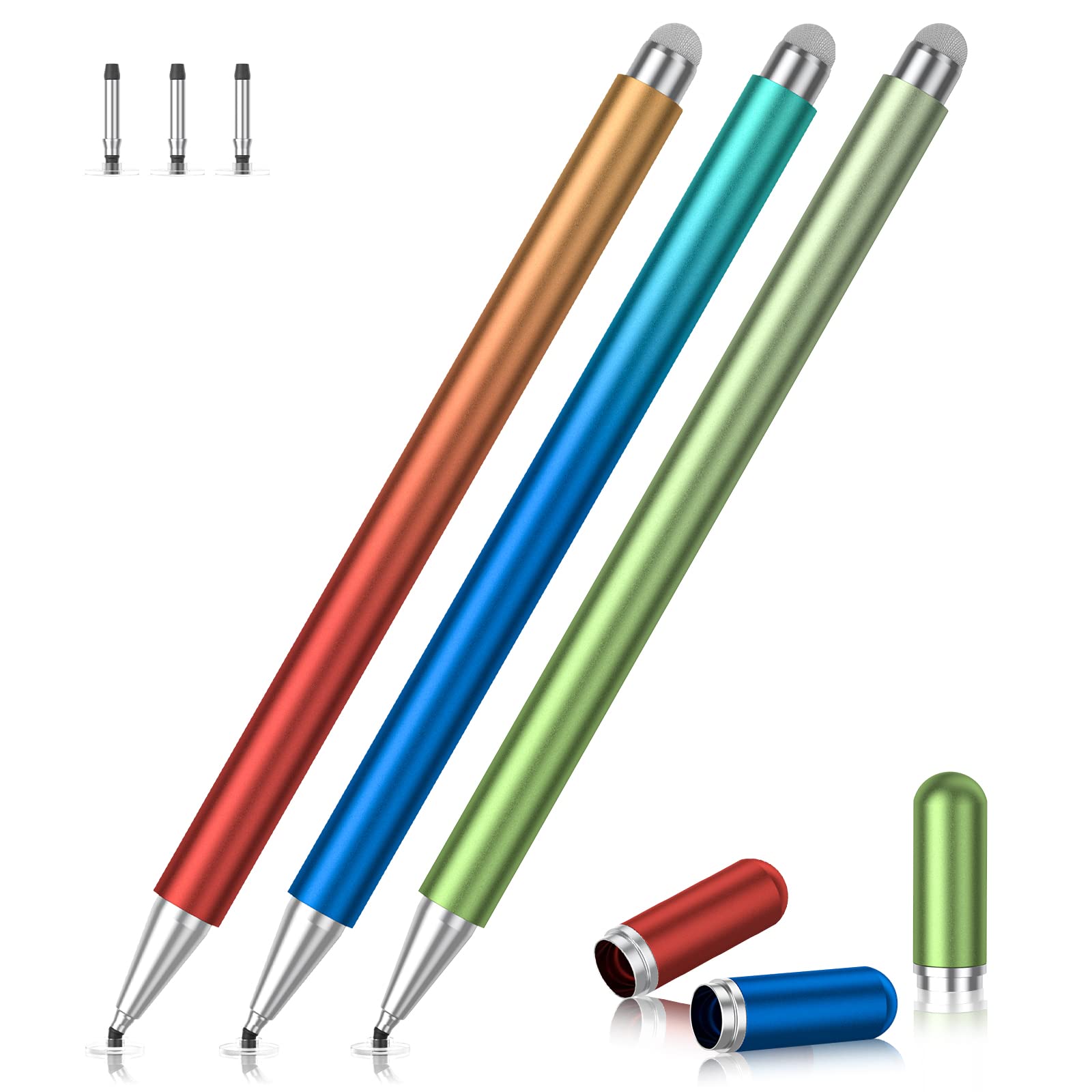 Stylus Pens for Touch Screens, 2 in 1 Magnetic Disc Stylus Pen with Magnetic Cap, Compatible with All Touch Screens