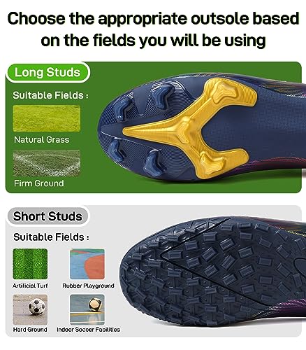 Men's Women's Unisex Soccer Cleats FG/AG Soccer Shoes Indoor Outdoor Turf Firm Ground High-top Spikes Younth Professional Training Football Boots