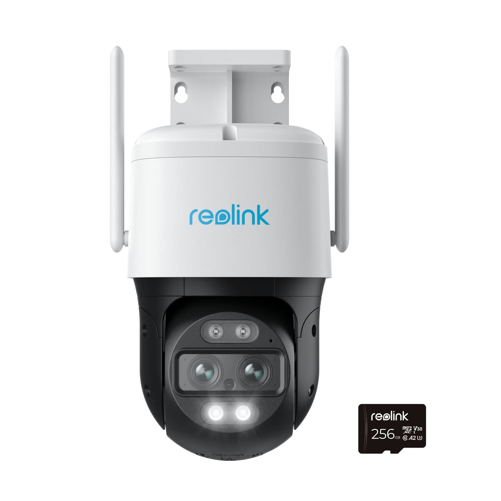 REOLINK 4G Cellular Camera with 256GB microSD Card Bundle, Plug in for Continuous Power, 24/7 Recording, TrackMix Wired LTE