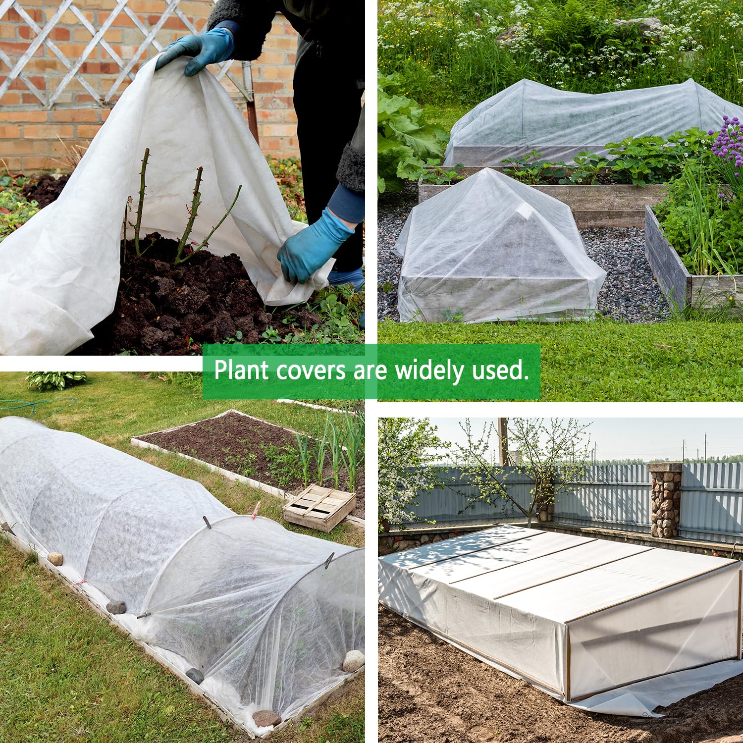 HAINANSTRY Plant Covers Freeze Protection, 10Ft x 30Ft Frost Cloth Plant Freeze Protection, Frost Blankets for Outdoor Plants, Garden Non-Woven Fabrics Plant Cover for Winter Frost Protection