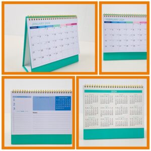 Alipis 2024 Desk Calendar Paper Office Coil Ledger