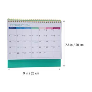 Alipis 2024 Desk Calendar Paper Office Coil Ledger