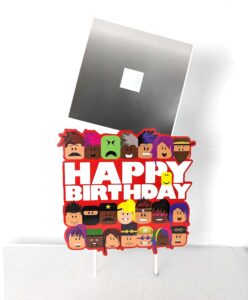 blox gamer birthday cake topper party decor