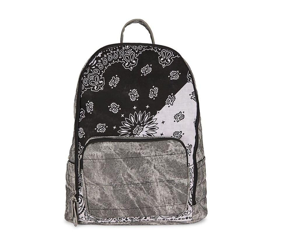 Bari Lynn Bandana Black/Grey Backpack