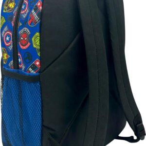 Marvel Superheroes 16" Licensed Cargo School Backpack For Boys (Avengers Black-Blue)