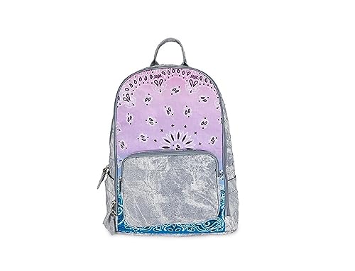 Bari Lynn Bandana Pink/Grey/Blue backpack