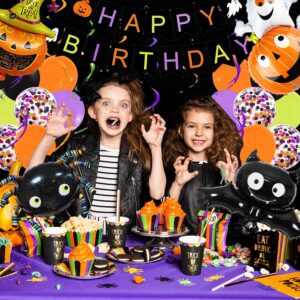 Halloween Party Decorations Halloween Birthday Party Decorations Include Halloween Birthday Banner Halloween Balloon and Halloween Birthday Cake Topper for Halloween First Birthday Decorations