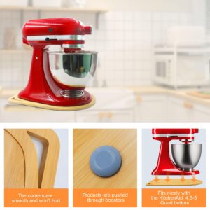 Bamboo Mixer Slider Compatible with Kitchenaid Bowl Lift 5-8 Qt Stand Mixer - Kitchen Countertop Storage Mover Sliding Caddy for Kitchen Aid 5-8 Qt Mixer, Mixer Appliance Moving Tray