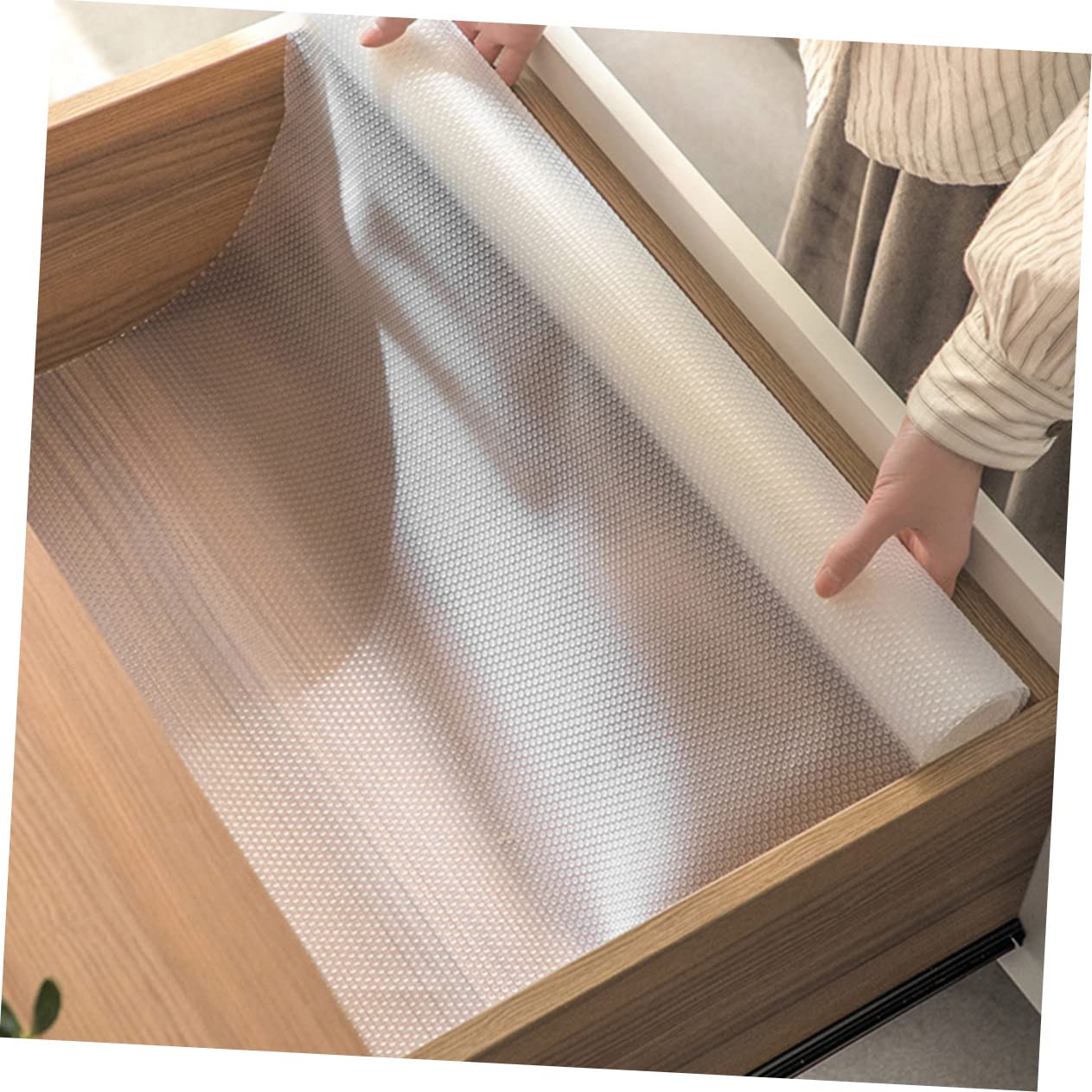 HEMOTON 3 Rolls Drawer Mat Shelf Liners Cabinet Mats Office Cupboard Mat Non Cabinet Liner Cabinet Shelf Wardrobe Mat Office Mat Waterproof Cabinet Pads Eva Kitchen Cabinet Mat Thicken