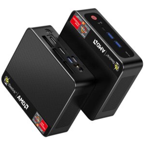 beelink mini pc amd ryzen 5 5560u(up to 4.0ghz) mini computer 16gb ddr4 ram 500gb m.2 nvme ssd mini desktop 4k@60hz triple display wifi6/bt5.2/usb3.2 for office & home