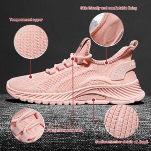 Orgonite Womens Athletic Walking Shoes Running Shoes, Tennis Shoes Jogging Sneakers, Slip On Gym Workout Shoes Lightweight Breathable Non Slip Mesh Fashion Casual Sneakers for Gym Travel Work Sports